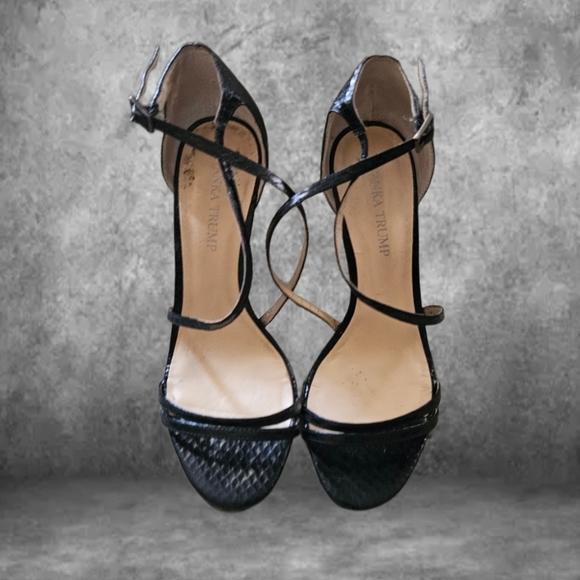 Ivanka Trump | Shoes | Ivanka Trump Black Shiny Snake Leather Duchess 2 ...